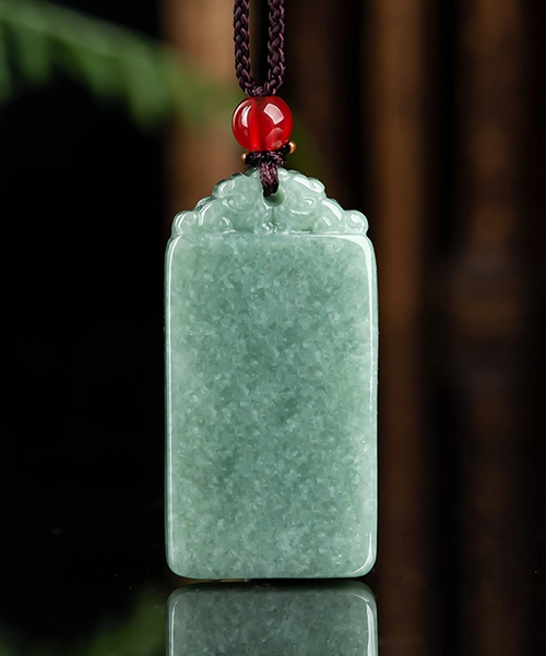 Natural Jade Simple Flat Pendant
