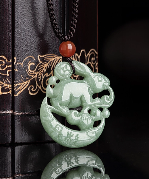 Rabbit Natural Jade Pendant