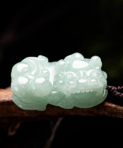 Jadeite Wealth Pixiu Jade Pendant