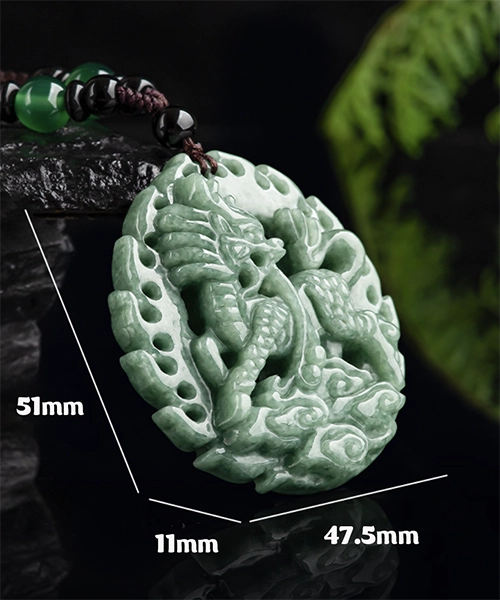 Kirin Hollow Natural Jade Pendant