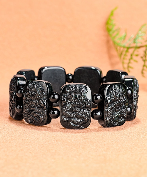 Black Dragon Natural Jade Bracelet