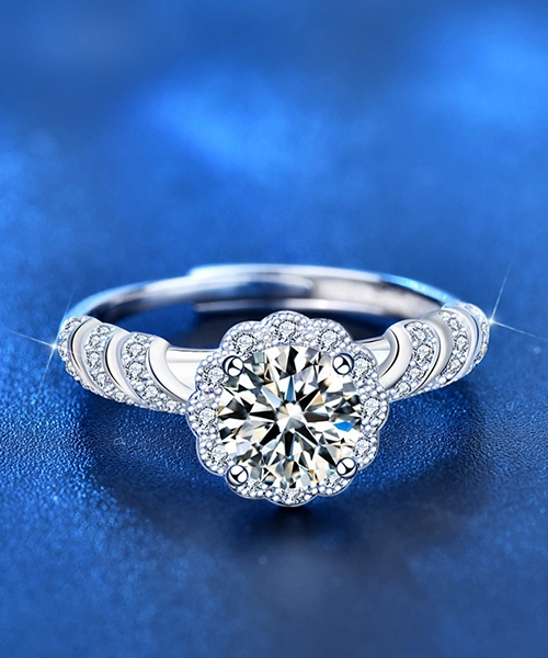 S925 Moissanite Little Mermaid Open Ring
