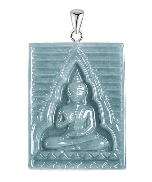 Thailand Buddha Long Po Shu Jade Pendant